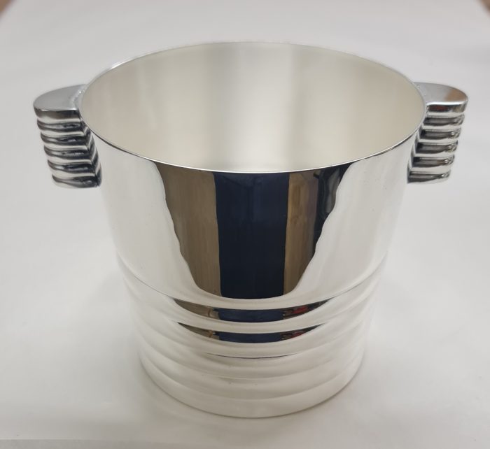 Round Ice Bucket Stand #CC8. Silver Plated Round Ice Bucket Stand